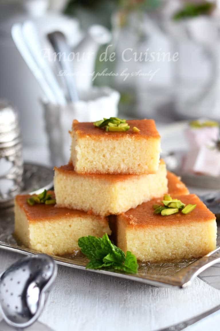 Semolina cake, the best basbousa recipe | My love of cooking